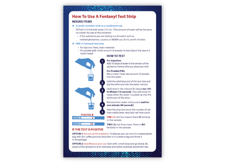 Fentanyl Testing Strip Information Card - CASAT
